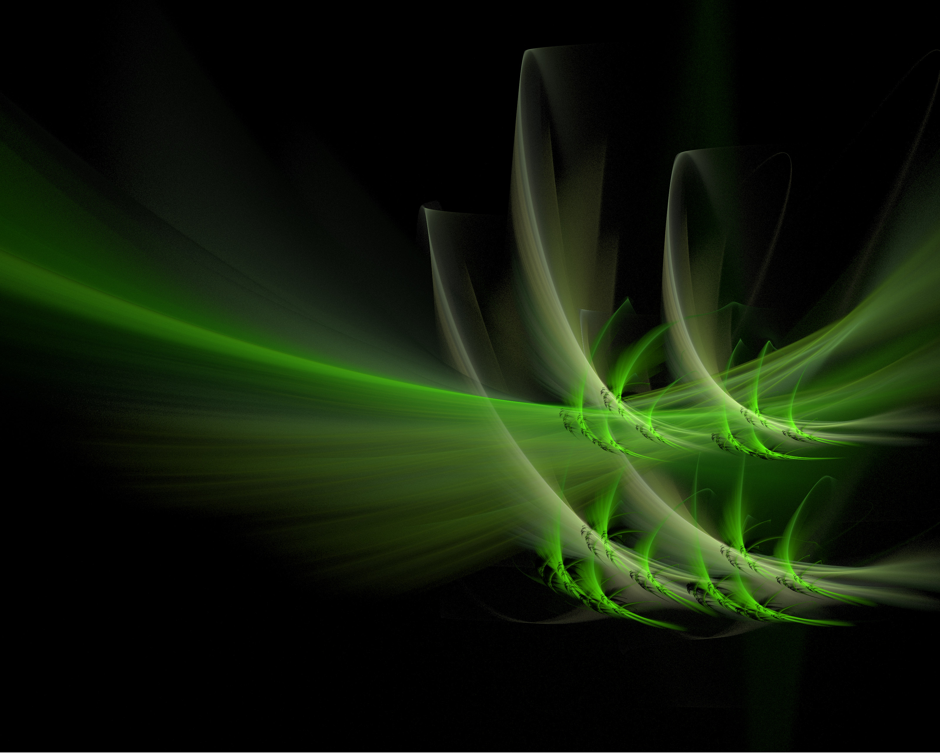 Green Fractal Background
