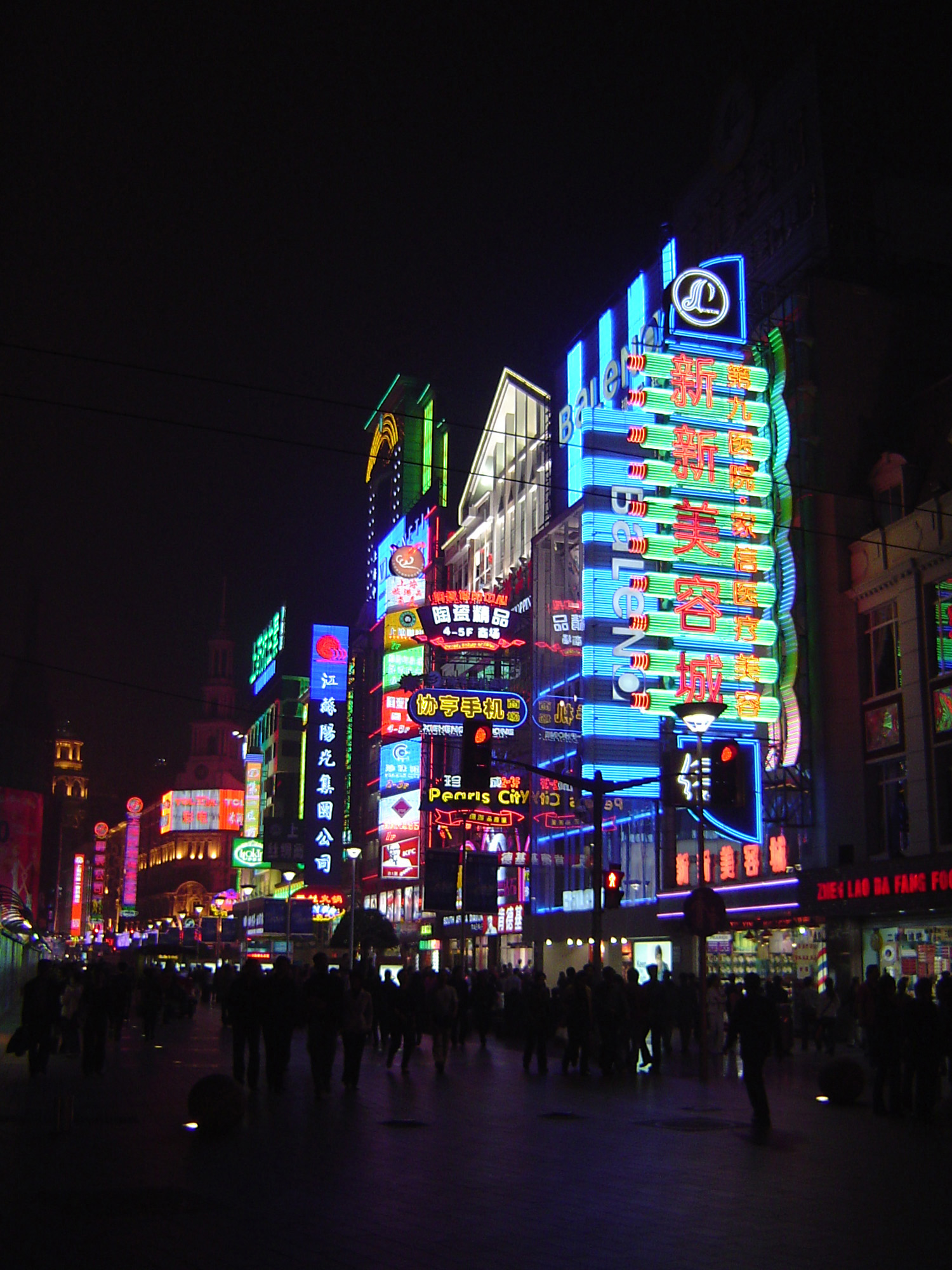 Neon Lights On Buildings Vibrant Neon Signs In Asian Cityscape At