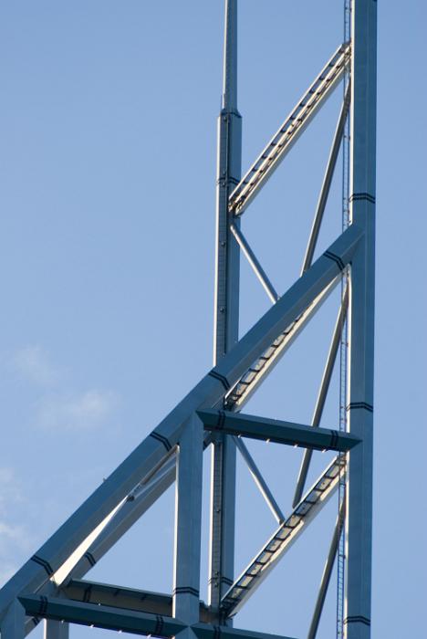 Free image of Top of a metal open frame building spire
