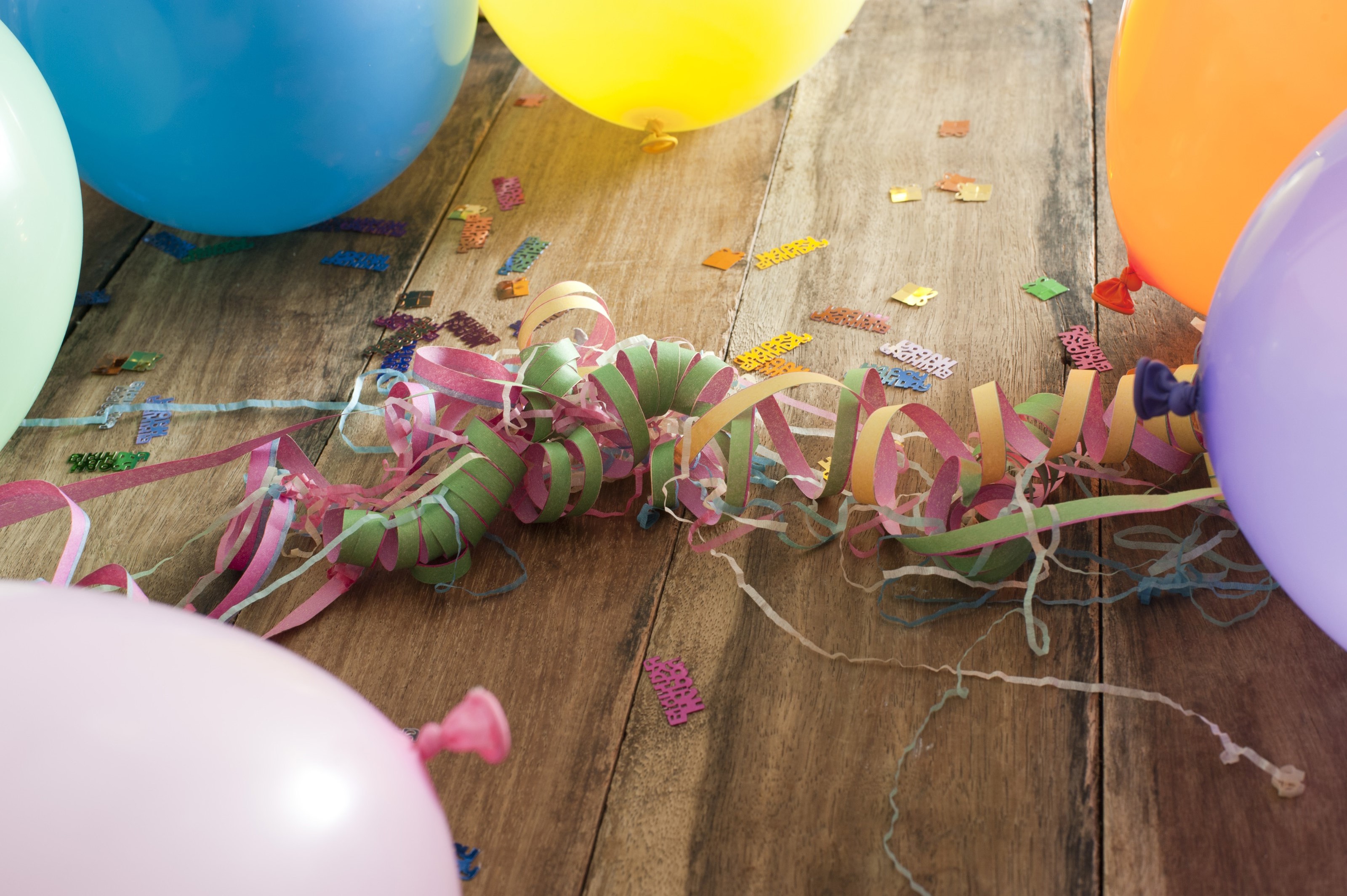 Streamers And Balloons And Confetti