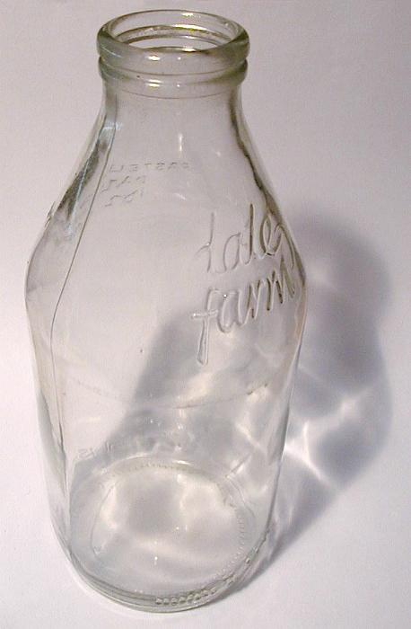 Free image of Empty glass milk bottle