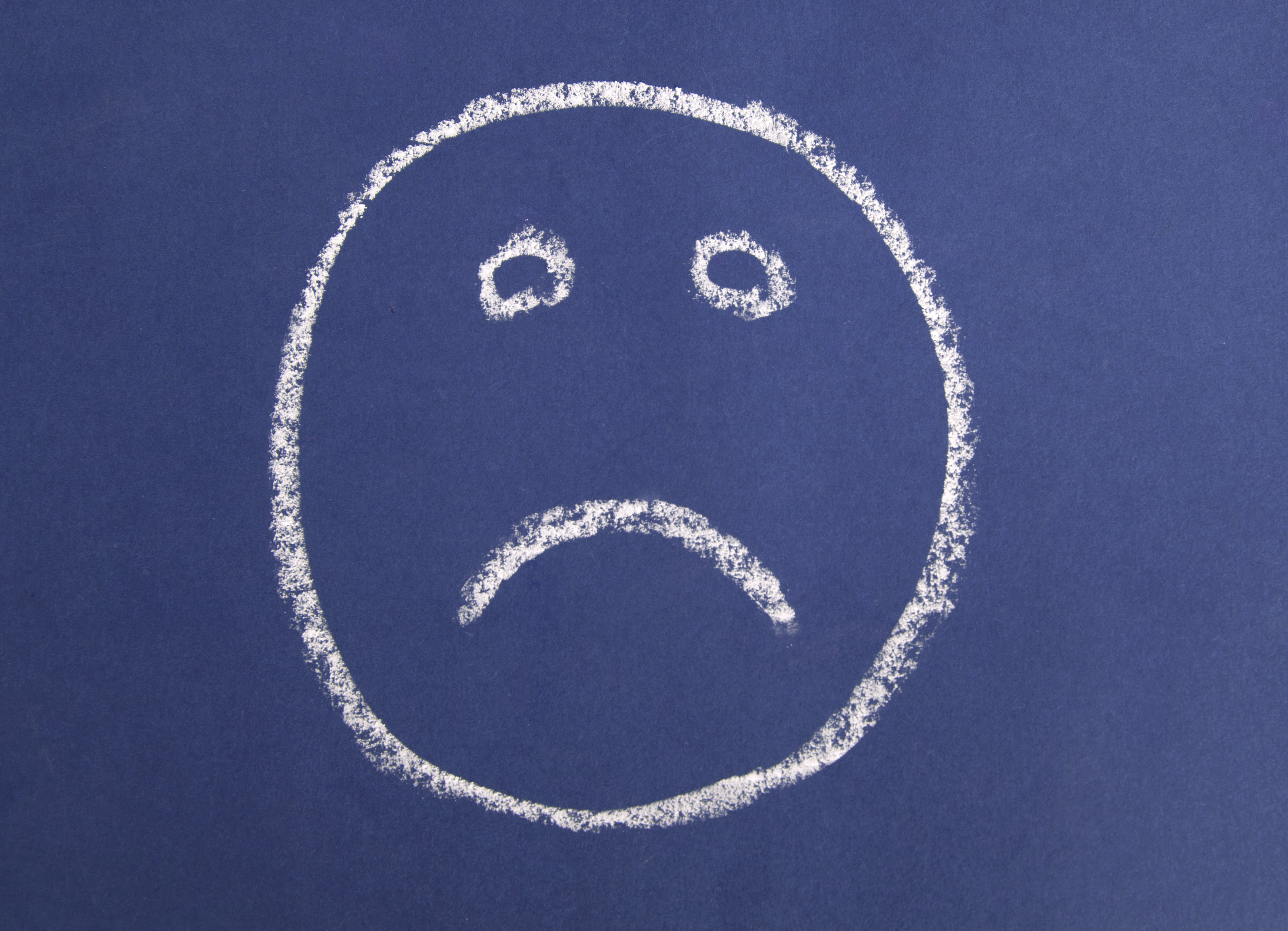 Blue Sad Face