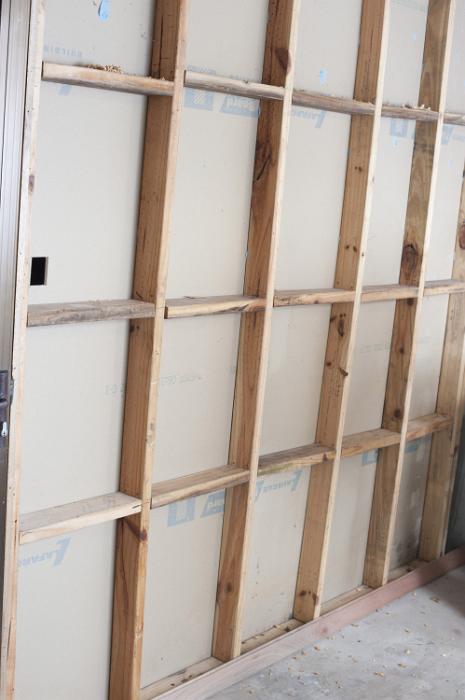 Free image of Interior stud wall of a home under construction