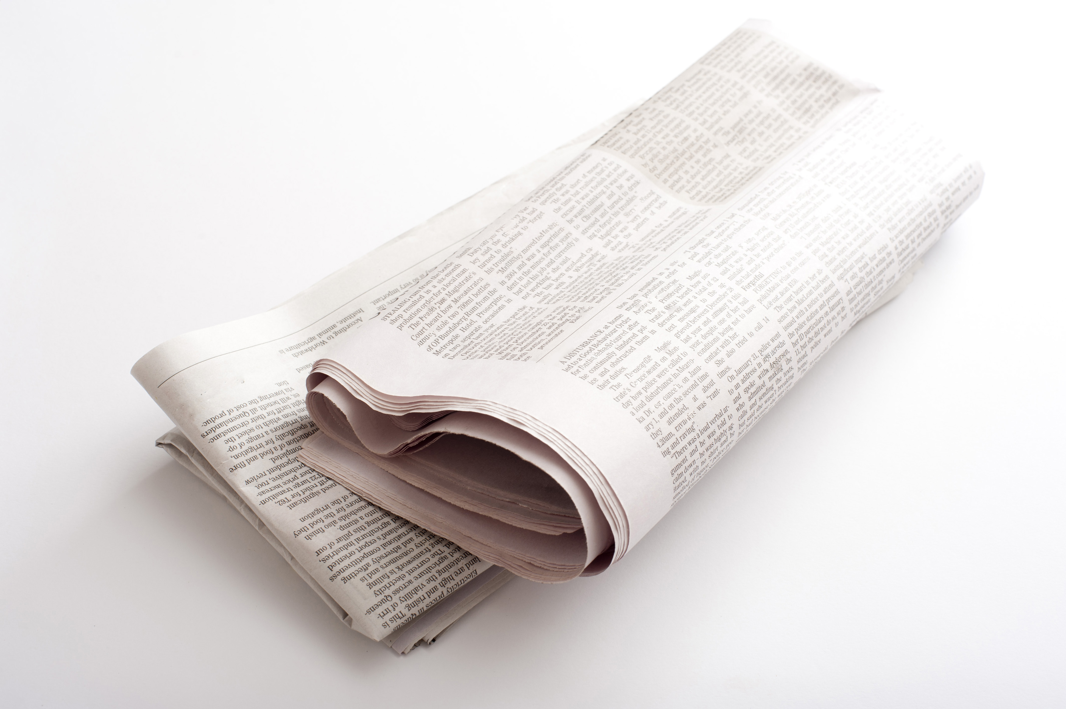 Folded Newspaper